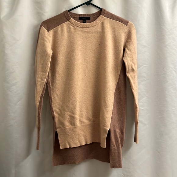 J. Crew | Sweaters | Jcrew Jcrew Color Block Pink And Purple Sweater ...